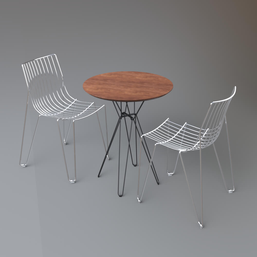 Master Chair and Table 18 3D Render, Digital Art by AQ3D