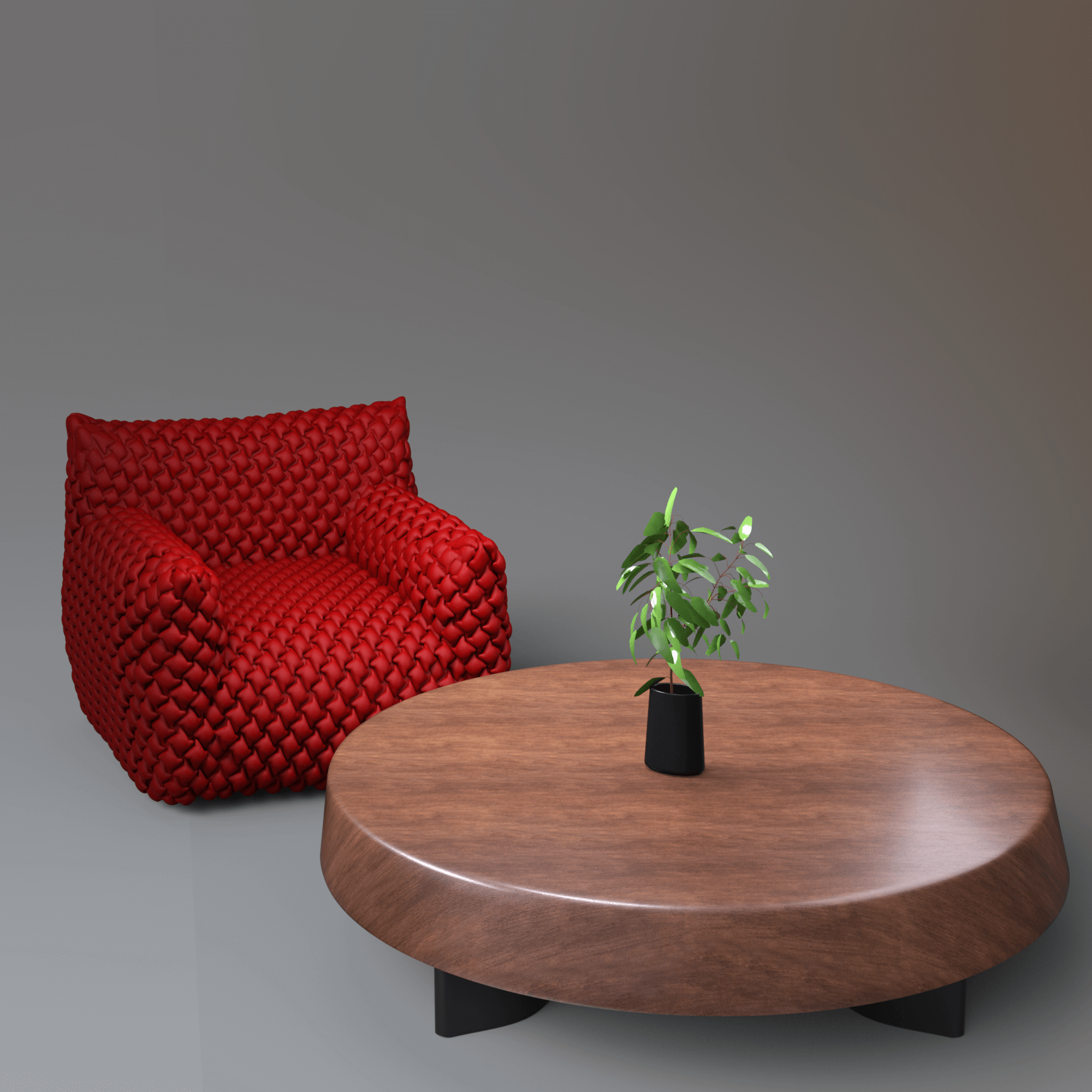 Master Chair and Table 8 3D Render, Digital Art by AQ3D