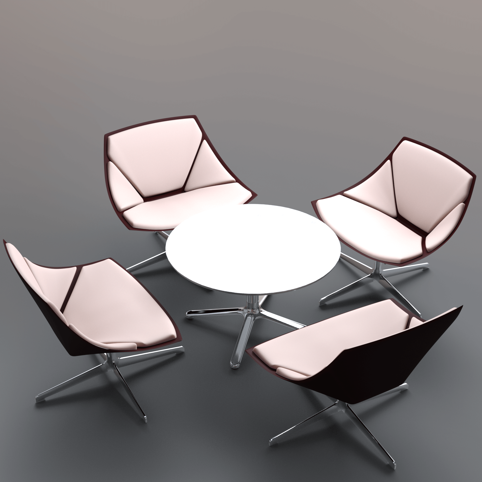 Master Chairs and Table 12 3D Render, Digital Art by AQ3D