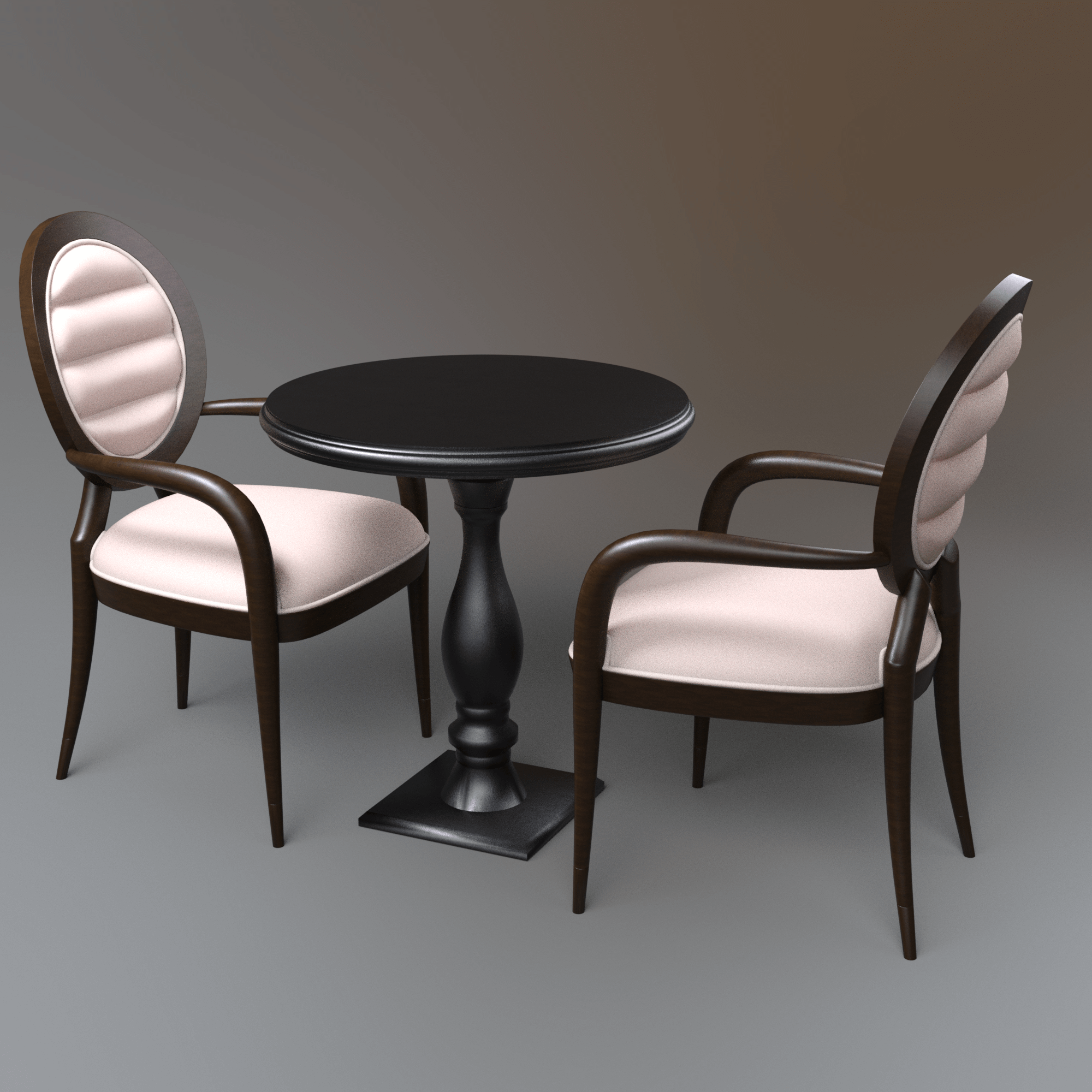 Master Chairs and Table 16 3D Render, Digital Art by AQ3D