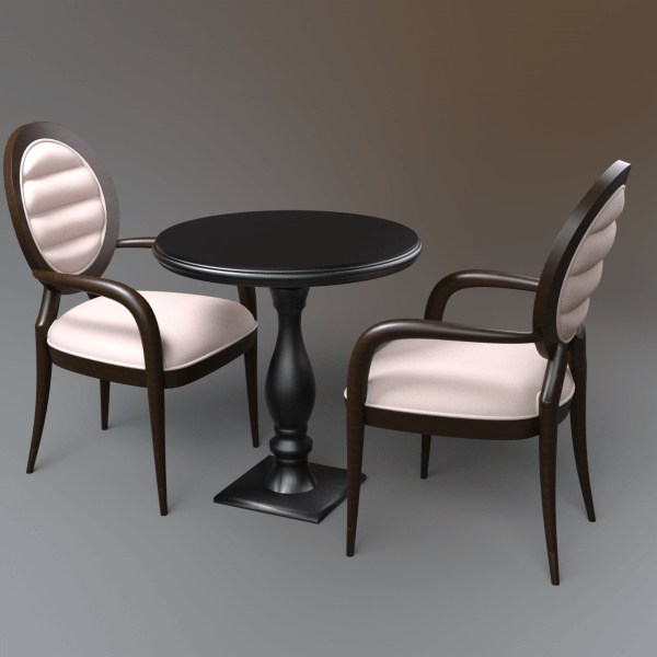 Master Chair and Table 20 3D Render, Digital Art by AQ3D