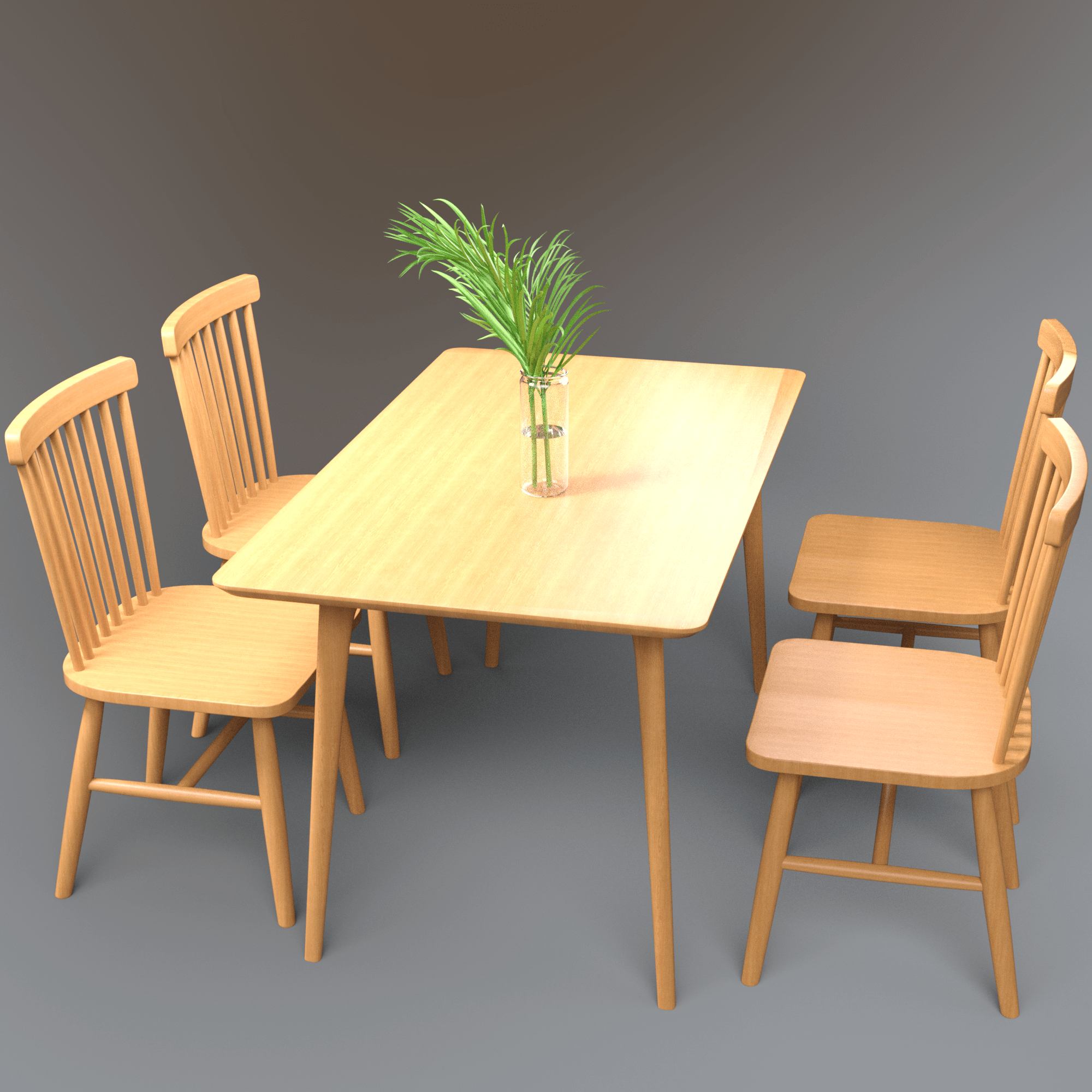 Master Chairs and Table 6 3D Render, Digital Art by AQ3D