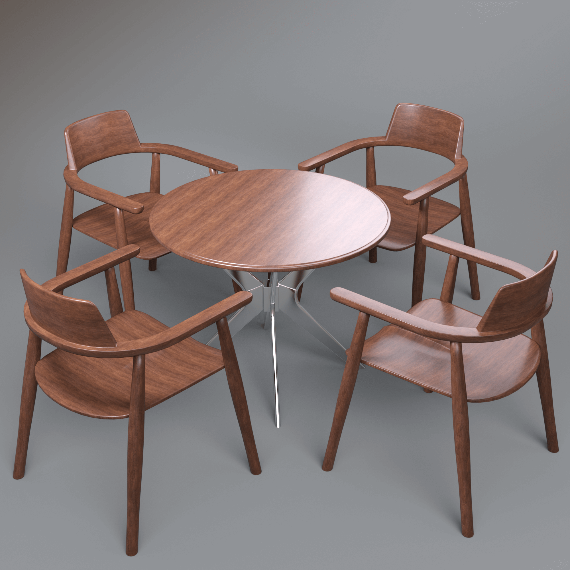 Master Chairs and Table 9 3D Render, Digital Art by AQ3D