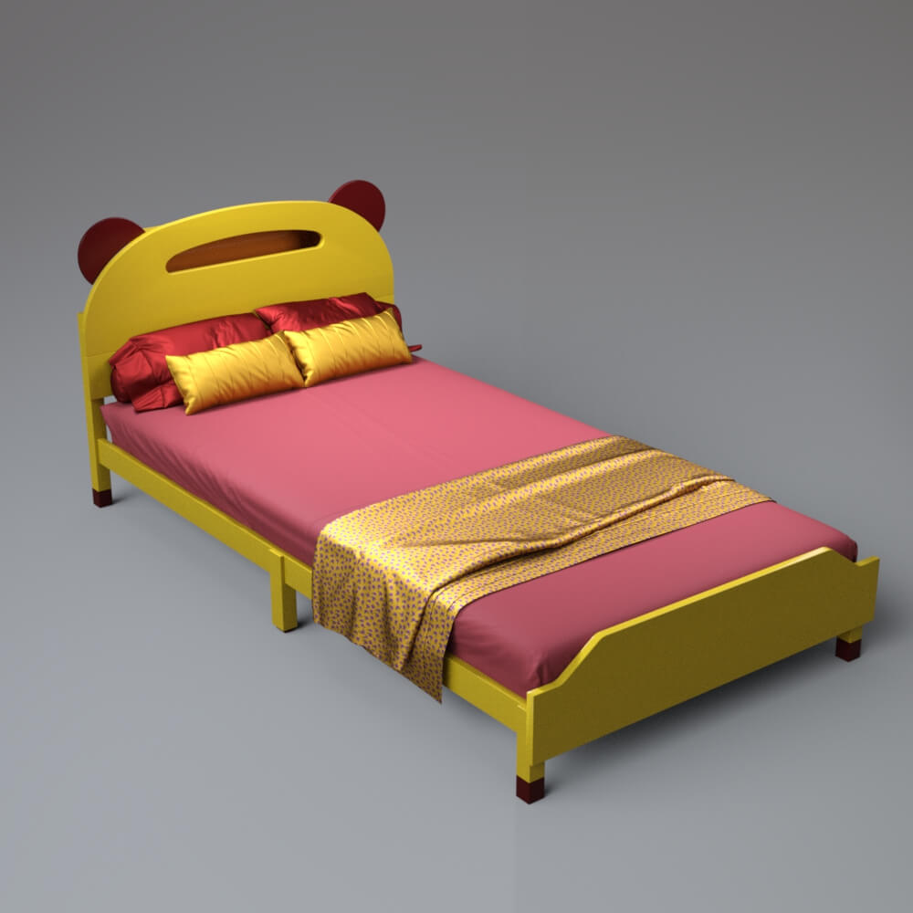 Master Child Bed 20 3D Render, Digital Art by AQ3D