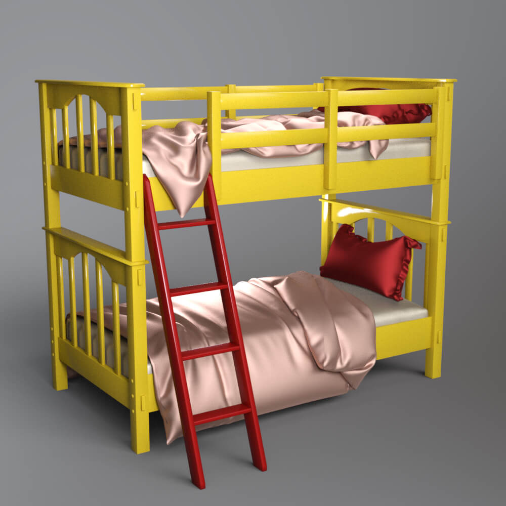 Master Child Bed 22 3D Render, Digital Art by AQ3D