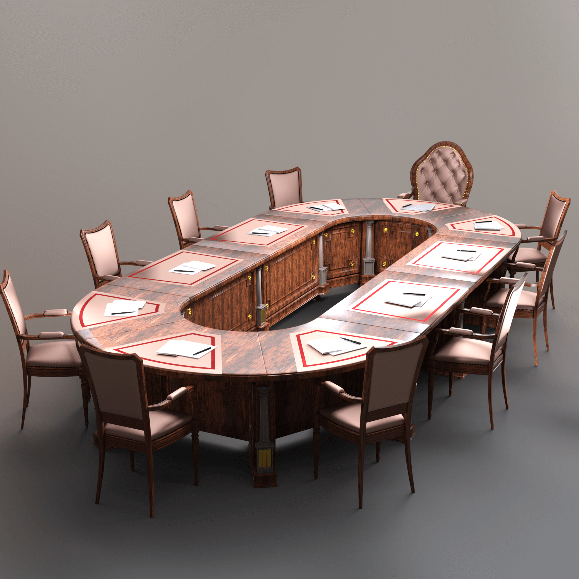 Master Conference Table 3D Render, Digital Art by AQ3D