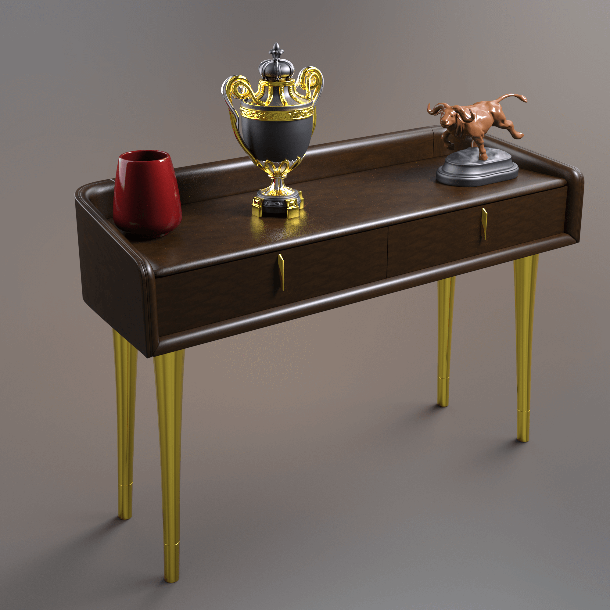 Master Console Table 3D Render, Digital Art by AQ3D