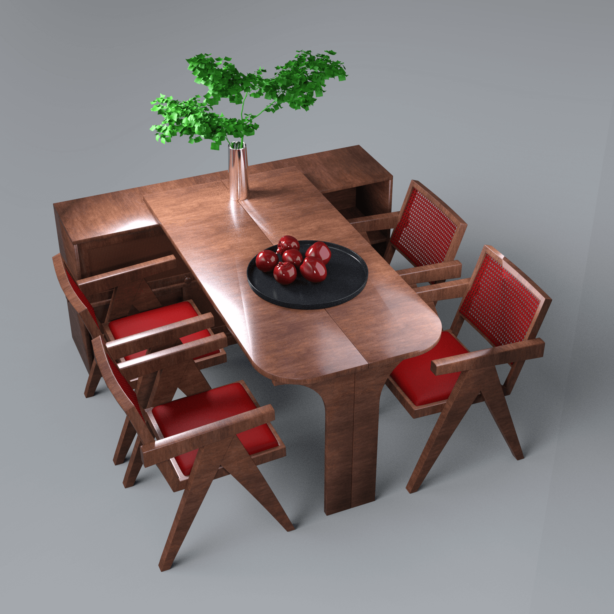 Master Dining Table 10 3D Render, Digital Art by AQ3D