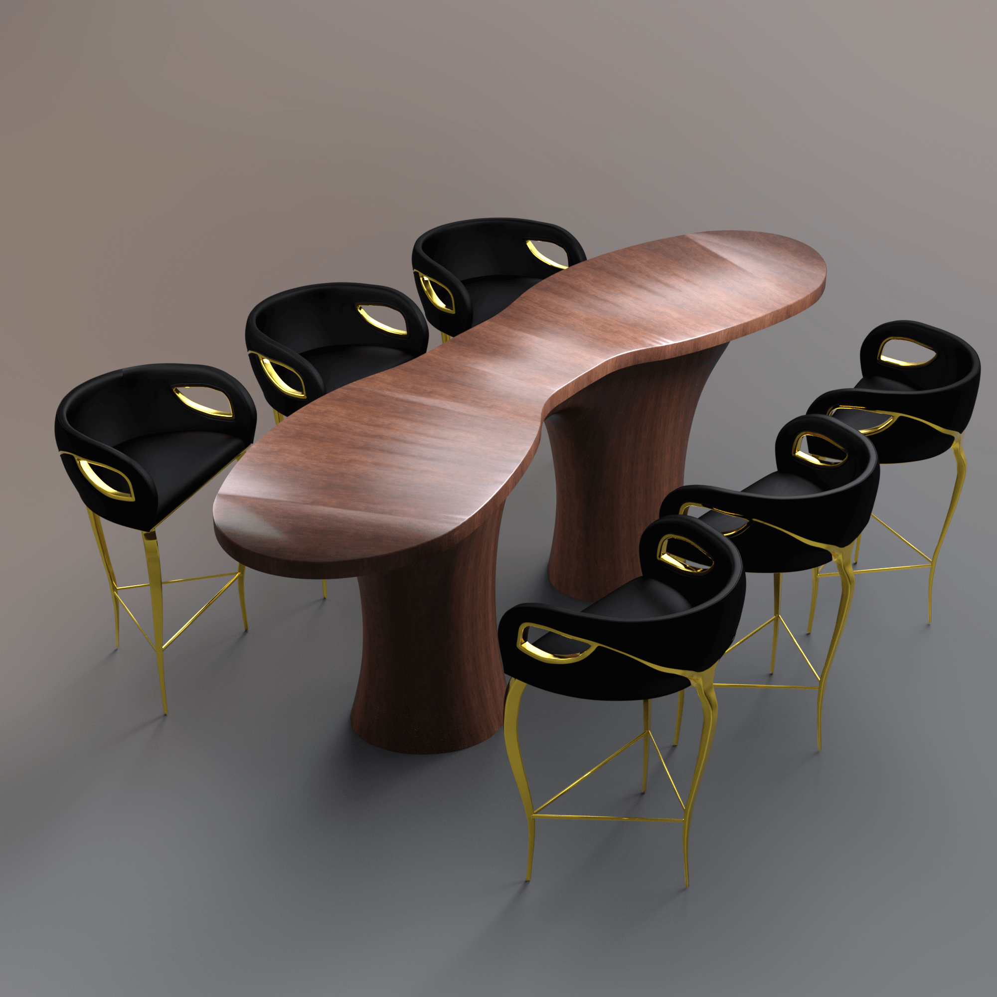 Master Dining Table 7 3D Render, Digital Art by AQ3D