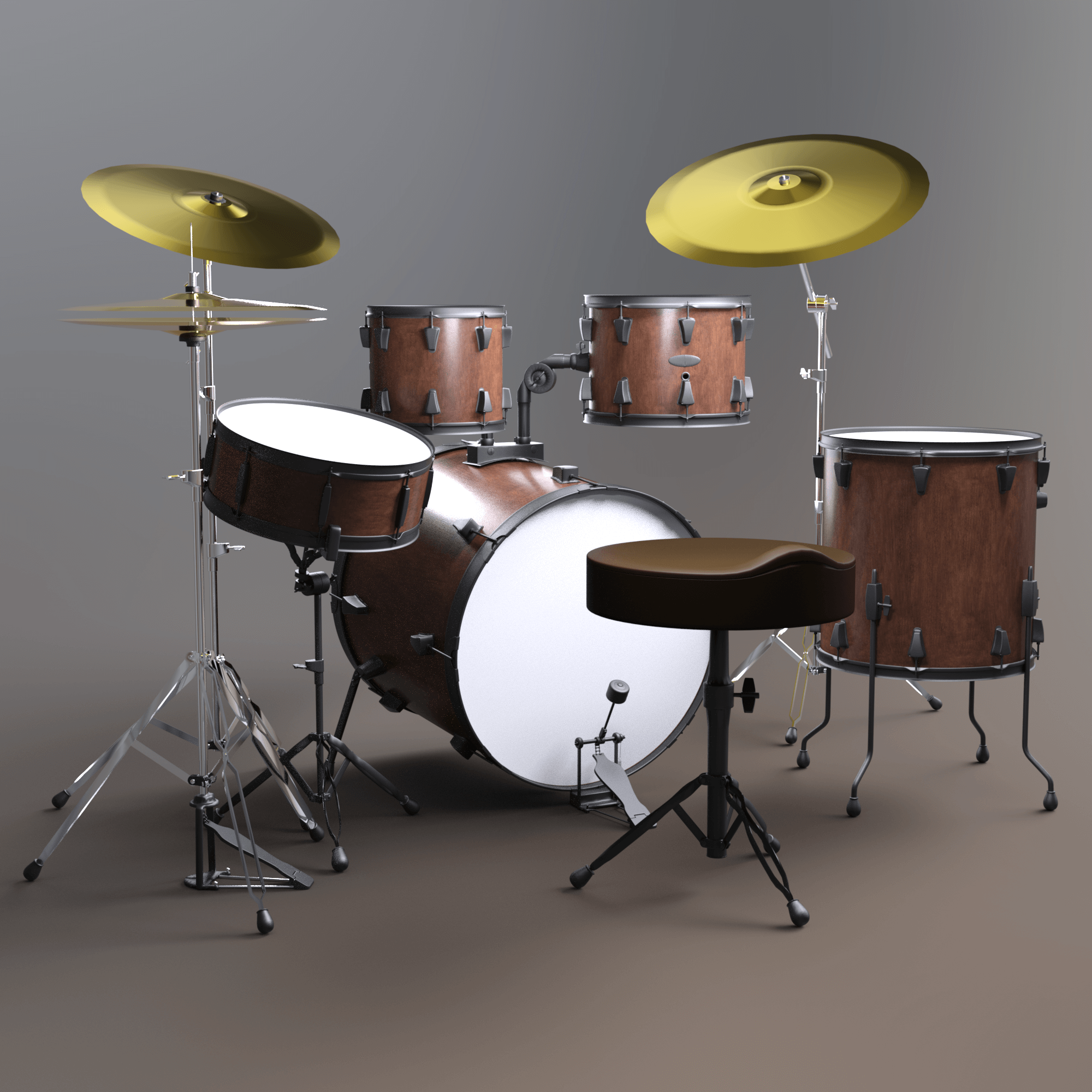 Master Drummer Model 3D Render, Digital Art by AQ3D