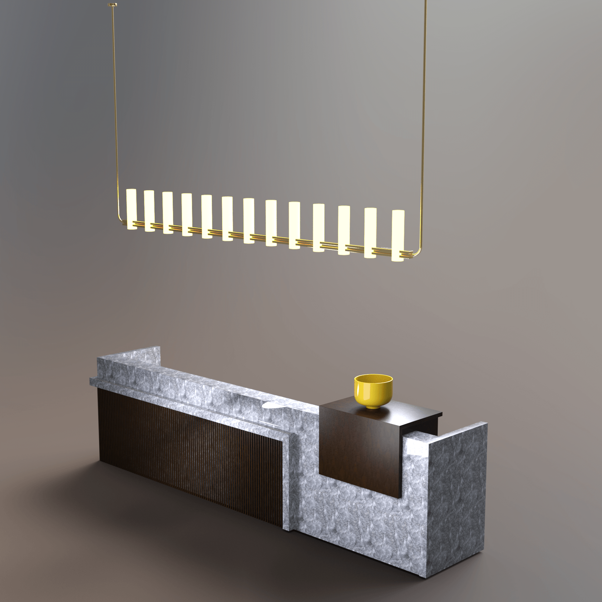 Master Reception Desk 3D Render, Digital Art by AQ3D