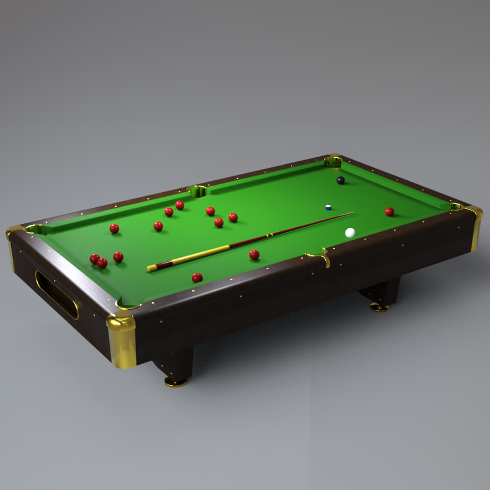 Master Snooker Table 3D Render, Digital Art by AQ3D