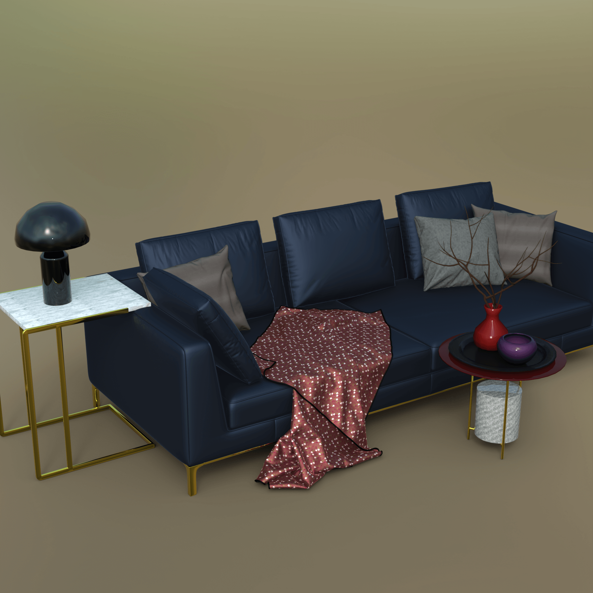 Master sofa 10 3D Render, Digital Art by AQ3D