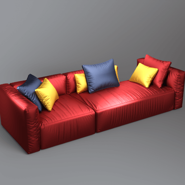 Single Sofa 8 3D Render, Digital Art by AQ3D