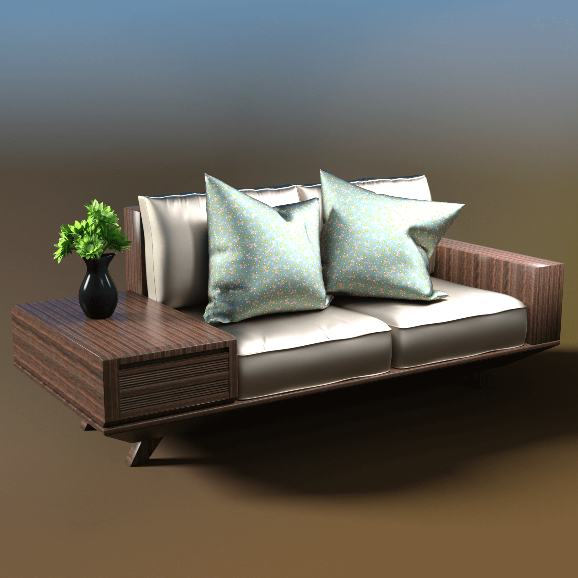 Master Sofa 11 3D Render, Digital Art by AQ3D
