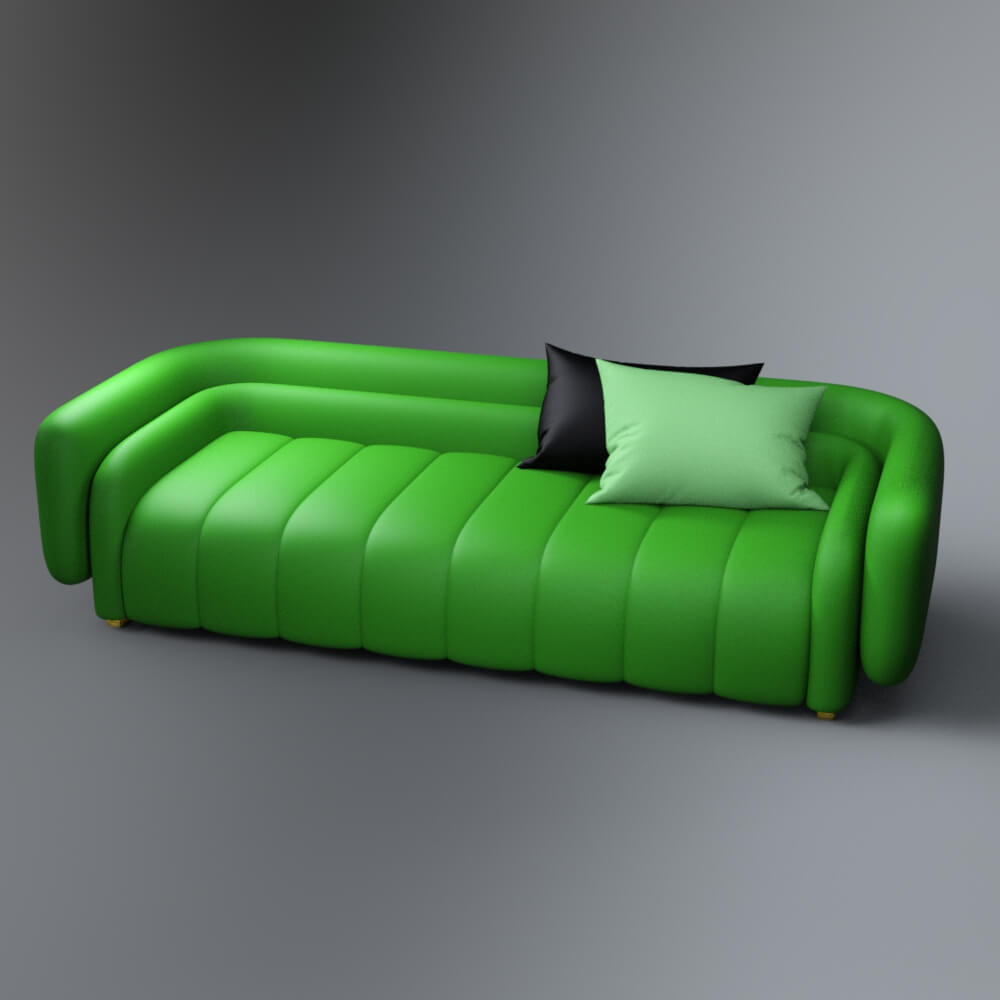 Master Sofa 118 3D Render, Digital Art by AQ3D