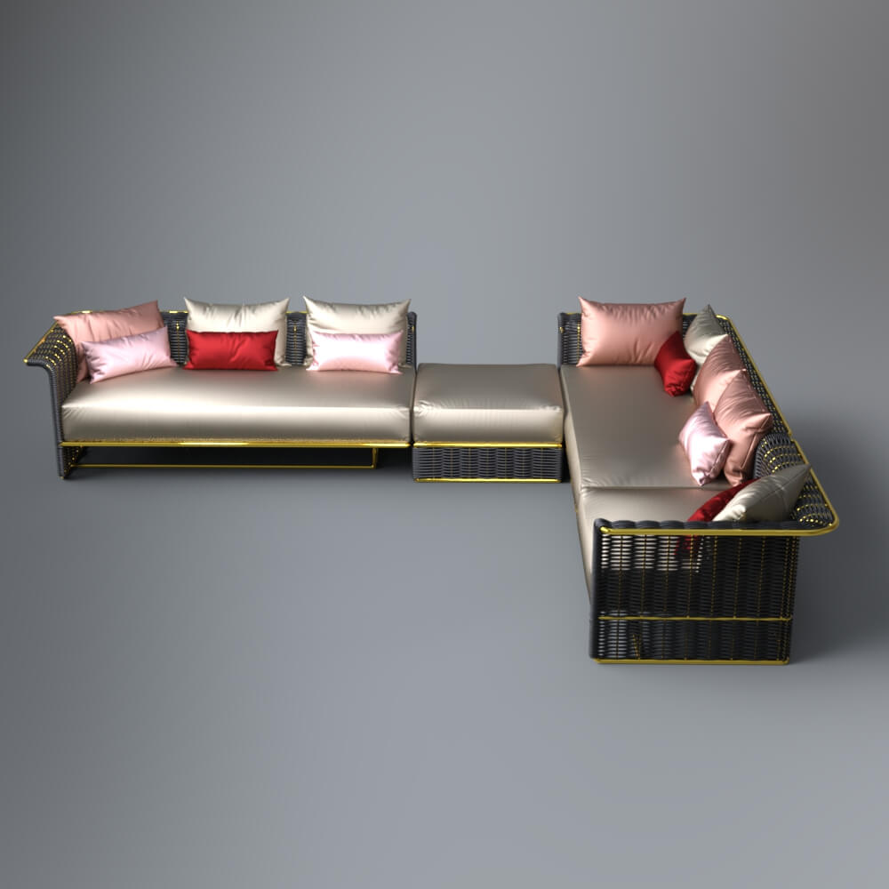 Master Sofa 120 3D Render, Digital Art by AQ3D