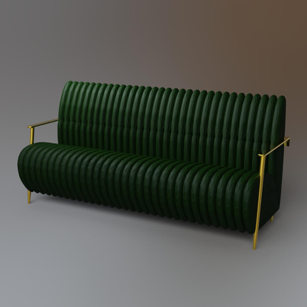 Master Sofa 122 3D Render, Digital Art by AQ3D