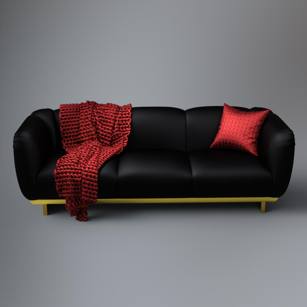 Master Sofa 130 3D Render, Digital Art by AQ3D