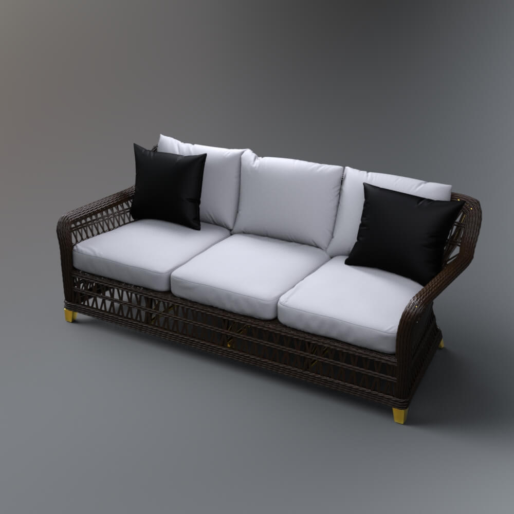 Master Sofa 138 3D Render, Digital Art by AQ3D