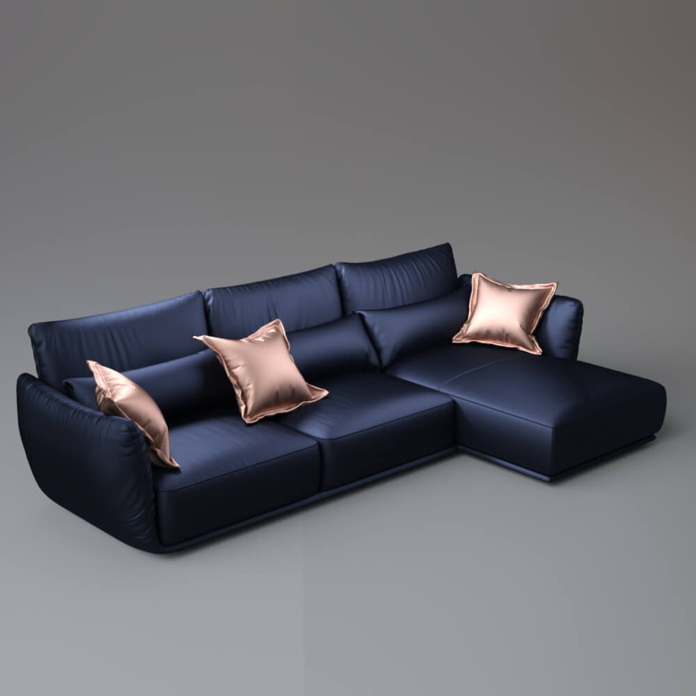 Master Sofa 145 3D Render, Digital Art by AQ3D