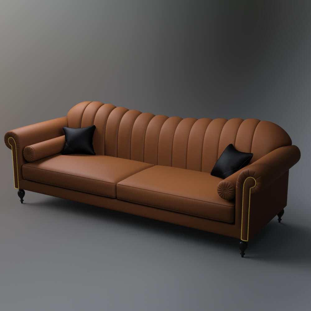 Master Sofa 146 3D Render, Digital Art by AQ3D