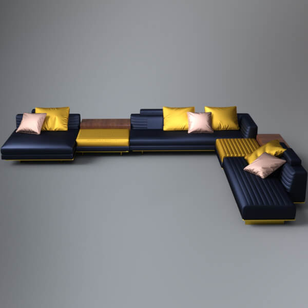 Master Sofa 131 3D Render, Digital Art by AQ3D