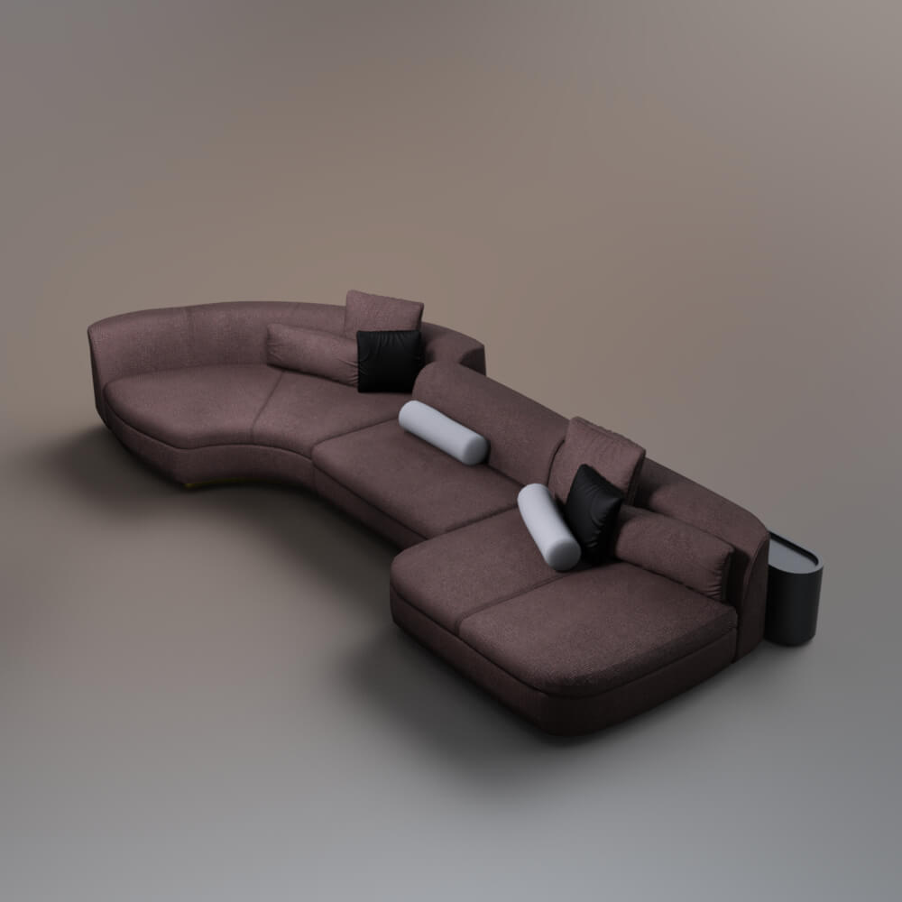 Master Sofa 158 3D Render, Digital Art by AQ3D