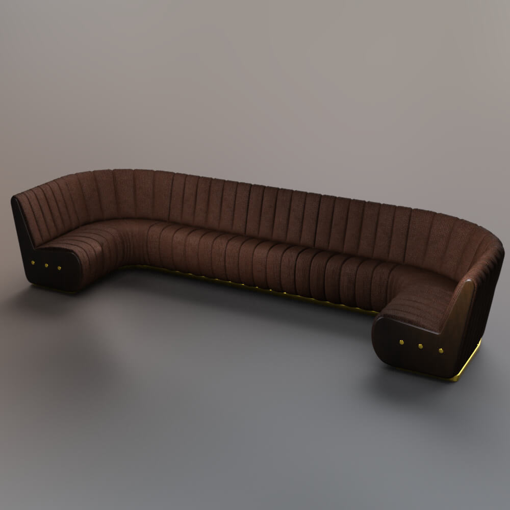 Master Sofa 170 3D Render, Digital Art by AQ3D