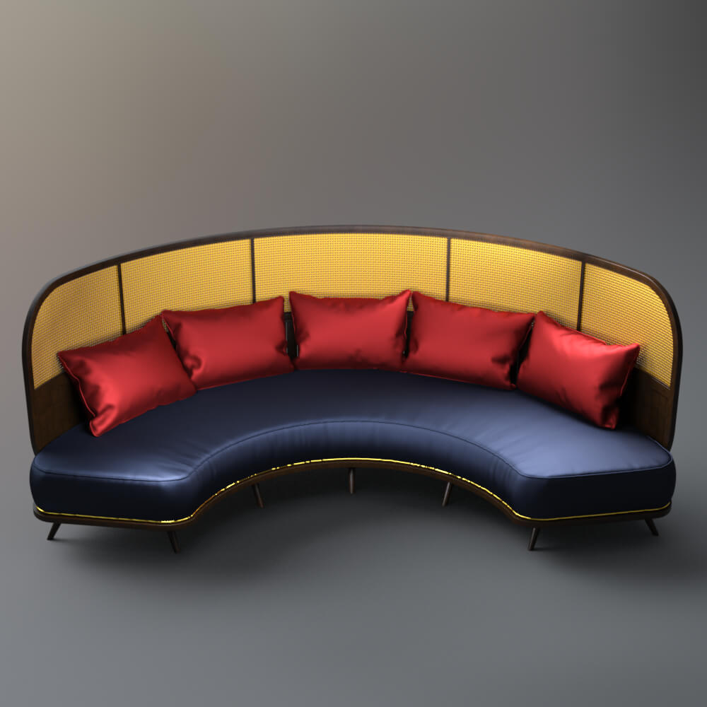 Master Sofa 178 3D Render, Digital Art by AQ3D