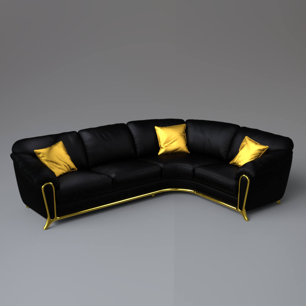Master Sofa 182 3D Render, Digital Art by AQ3D
