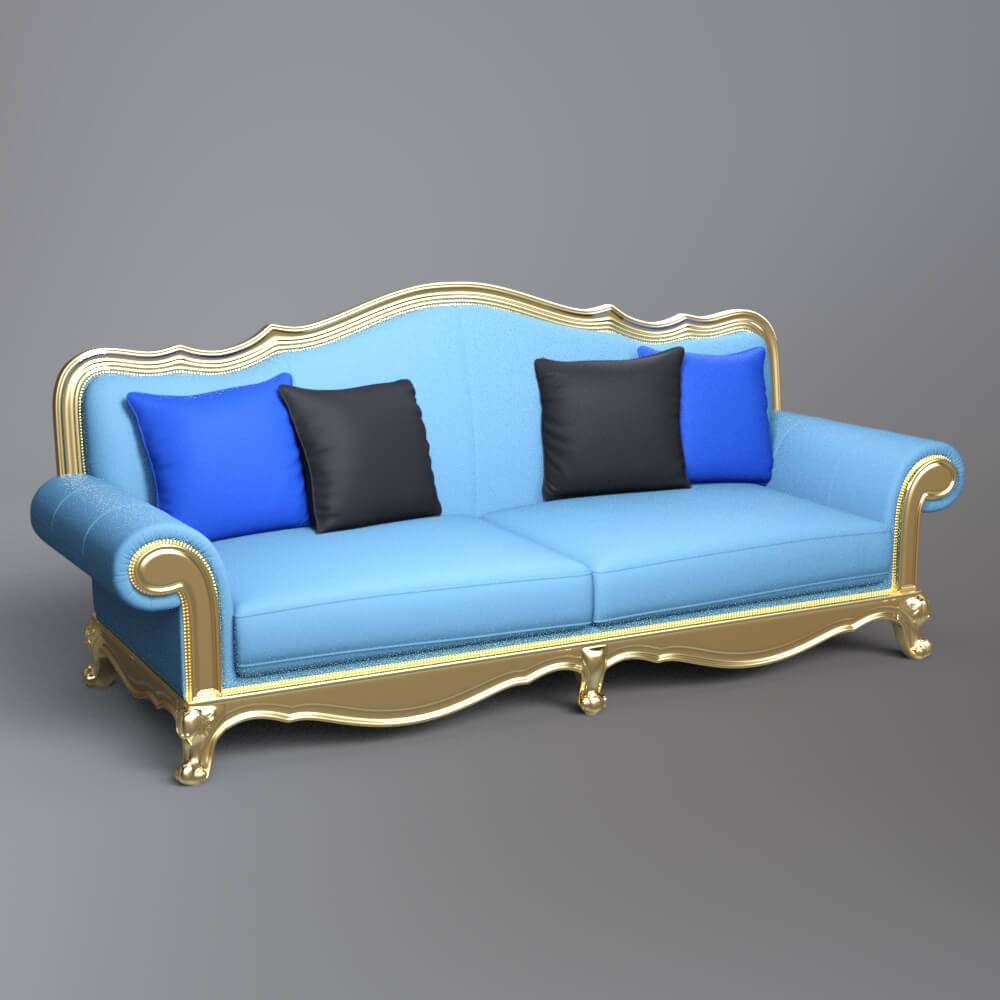 Master Sofa 186 3D Render, Digital Art by AQ3D