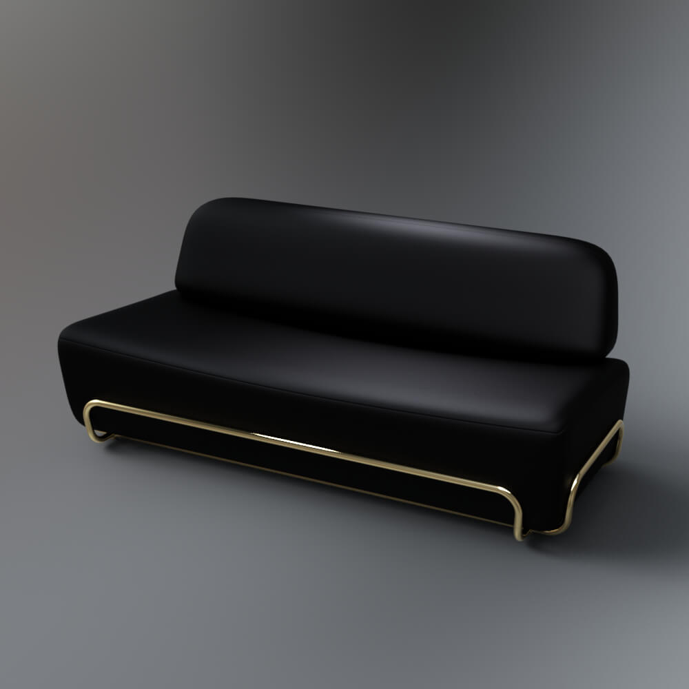 Master Sofa 193 3D Render, Digital Art by AQ3D