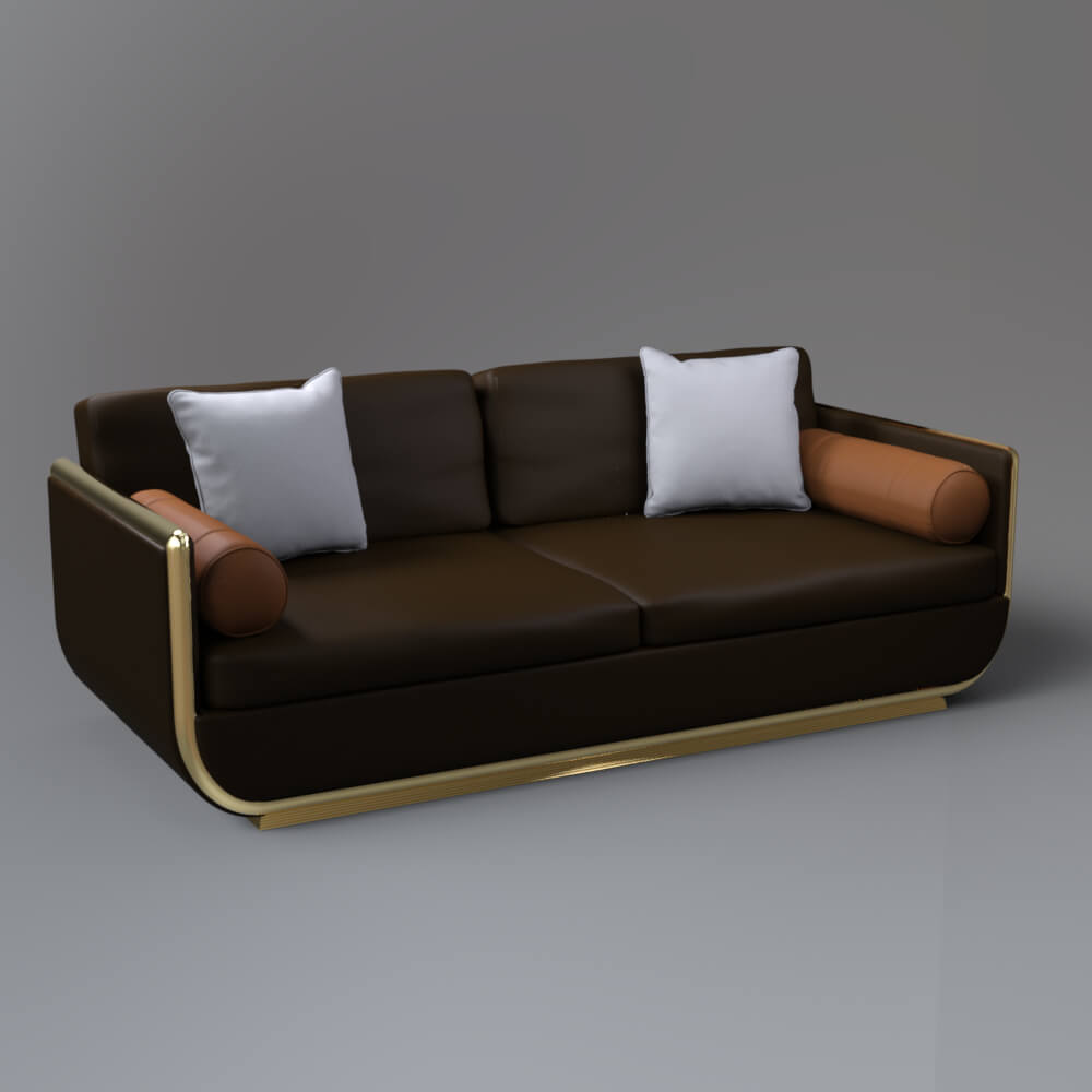 Master Sofa 199 3D Render, Digital Art by AQ3D