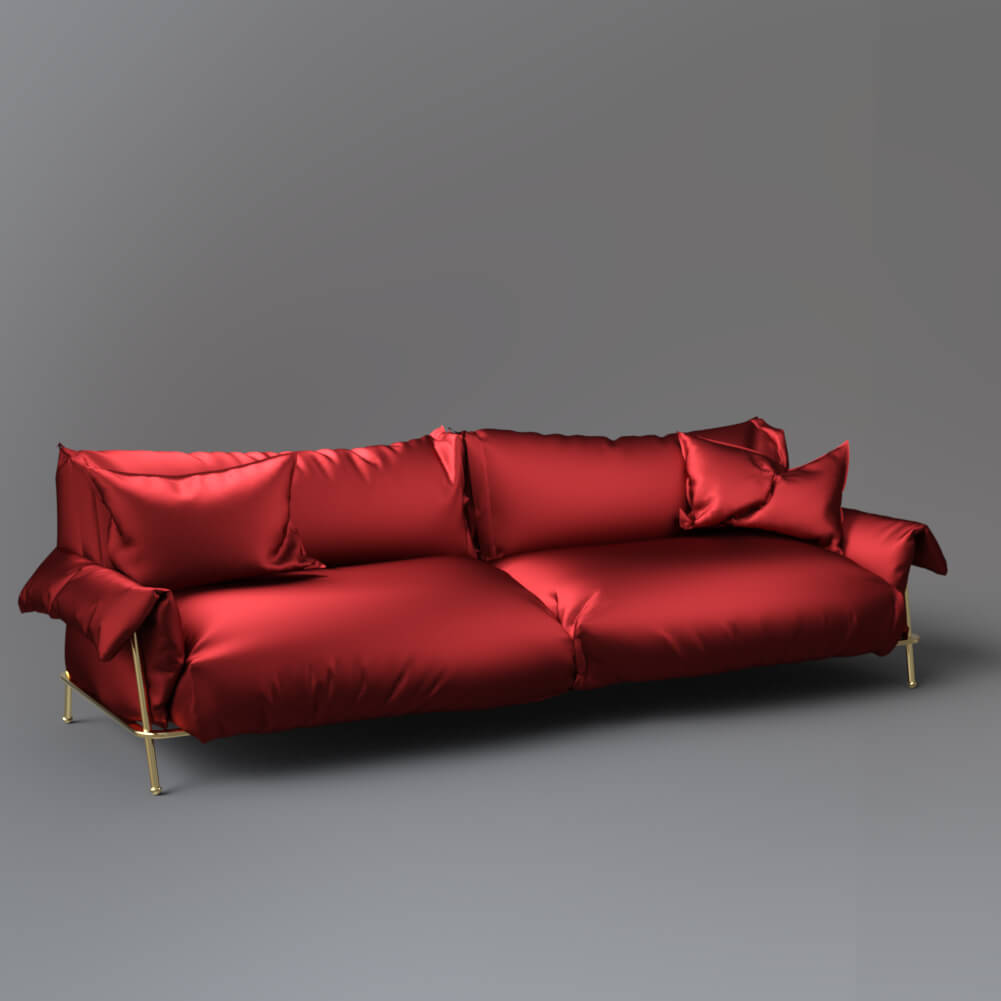Master Sofa 207 3D Render, Digital Art by AQ3D