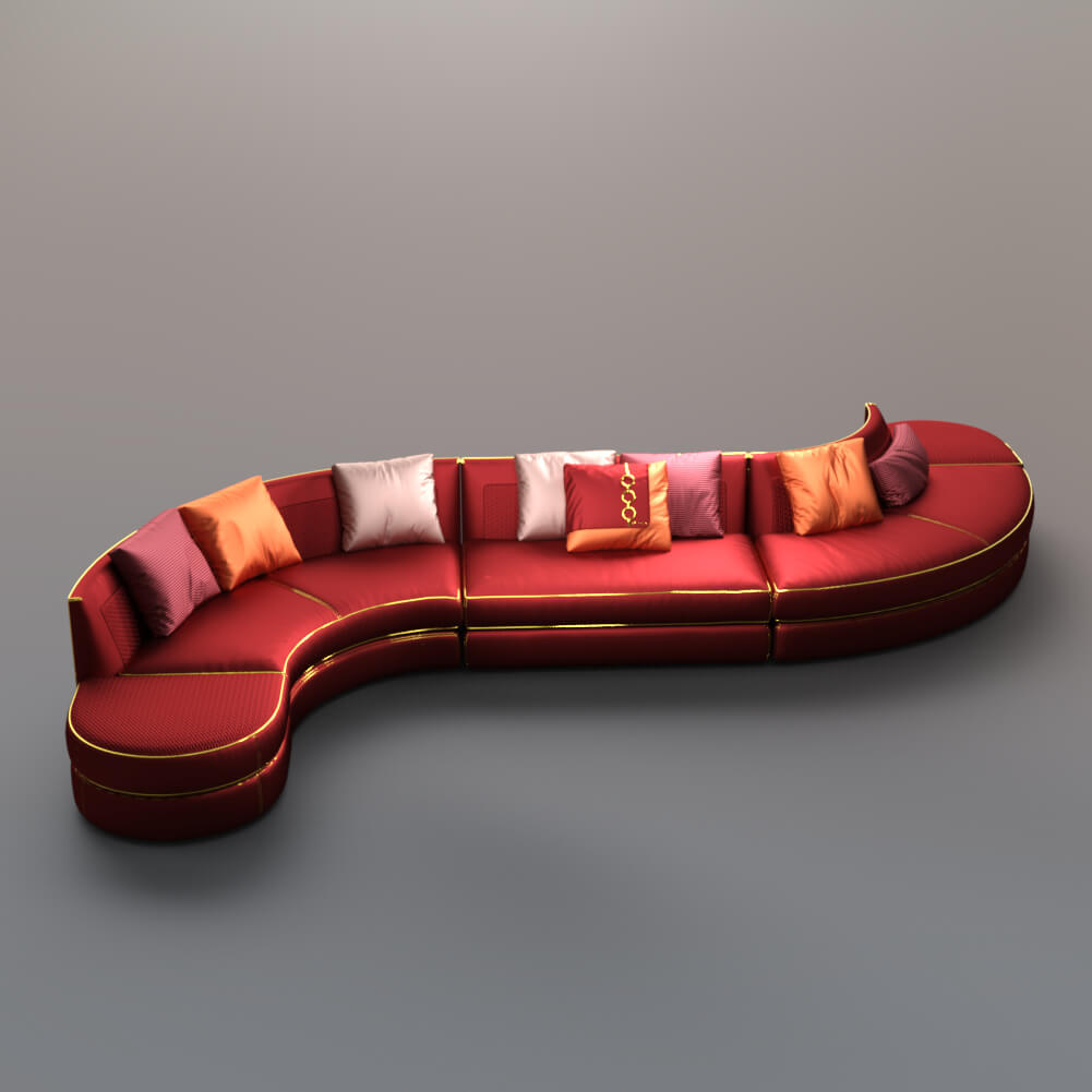 Master Sofa 209 3D Render, Digital Art by AQ3D