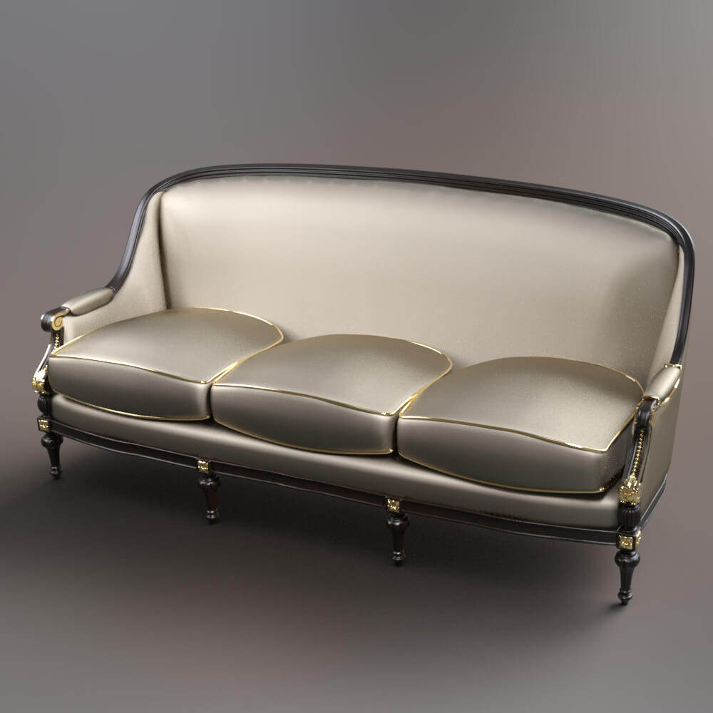 Master Sofa 216 3D Render, Digital Art by AQ3D