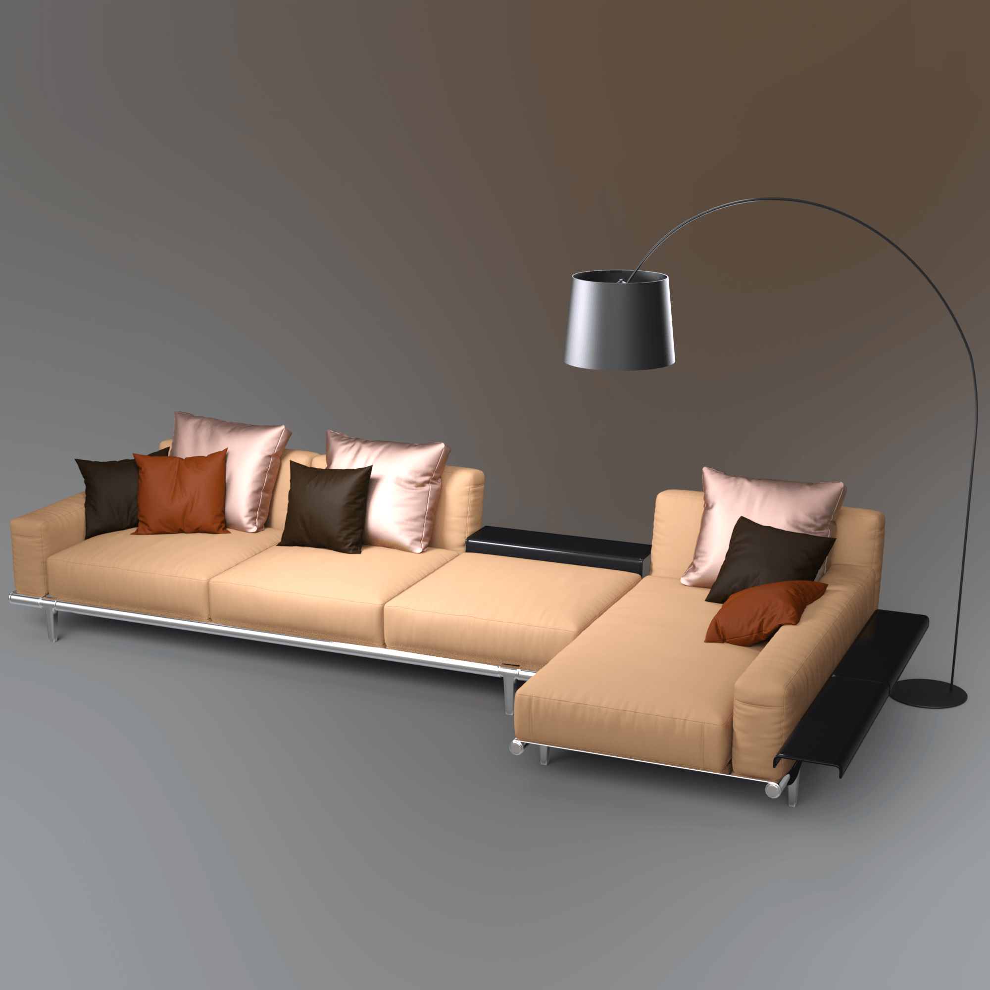 Master Sofa 22 3D Render, Digital Art by AQ3D