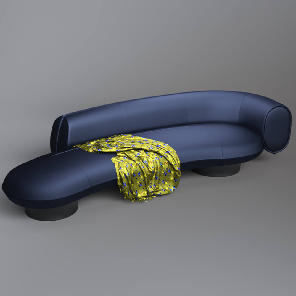 Master Sofa 220 3D Render, Digital Art by AQ3D