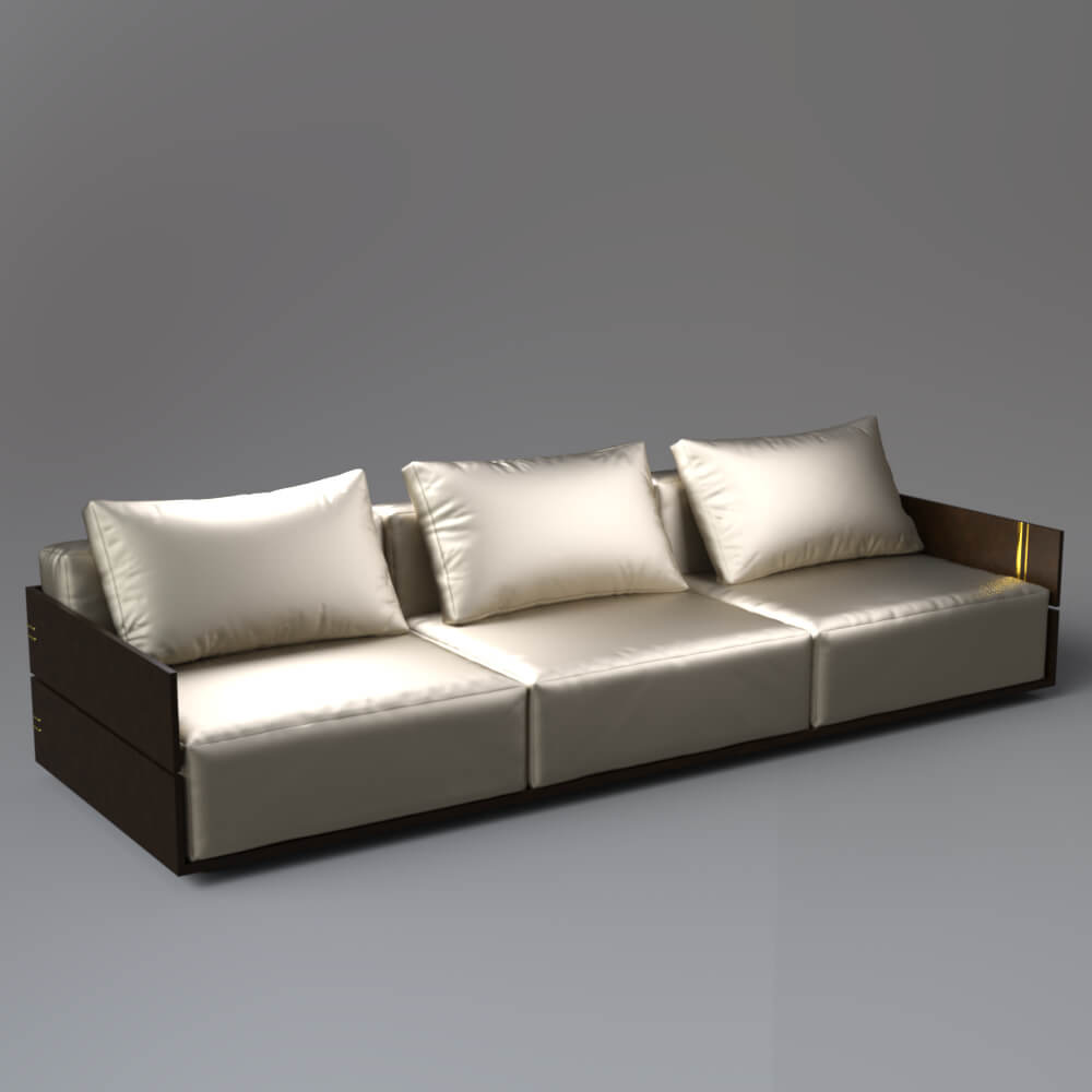 Master Sofa 221 3D Render, Digital Art by AQ3D