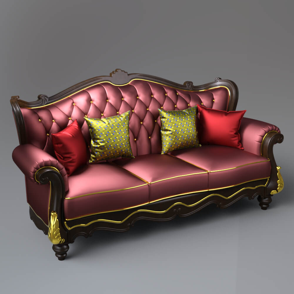 Master Sofa 222 3D Render, Digital Art by AQ3D