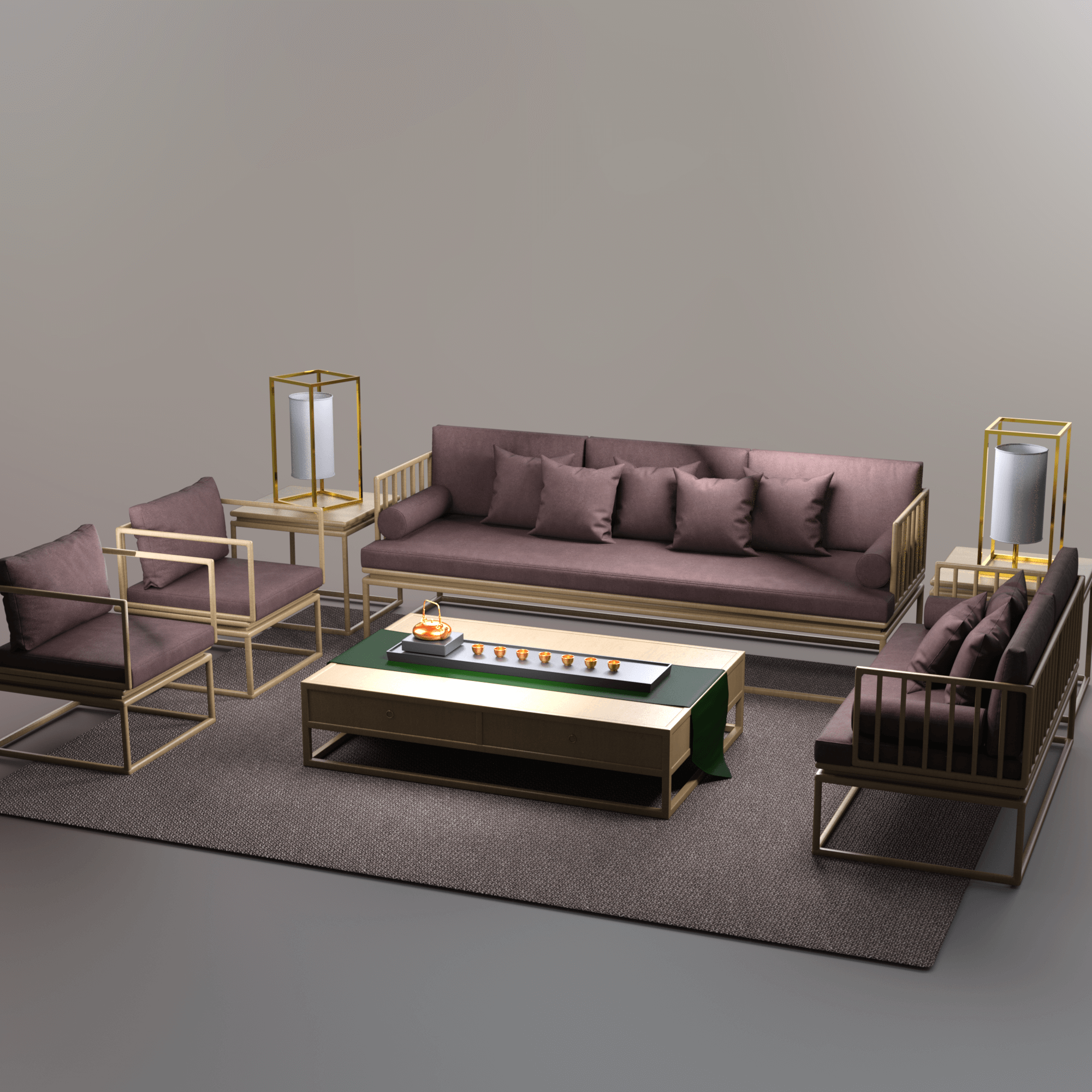 Master Sofa 34 3D Render, Digital Art by AQ3D