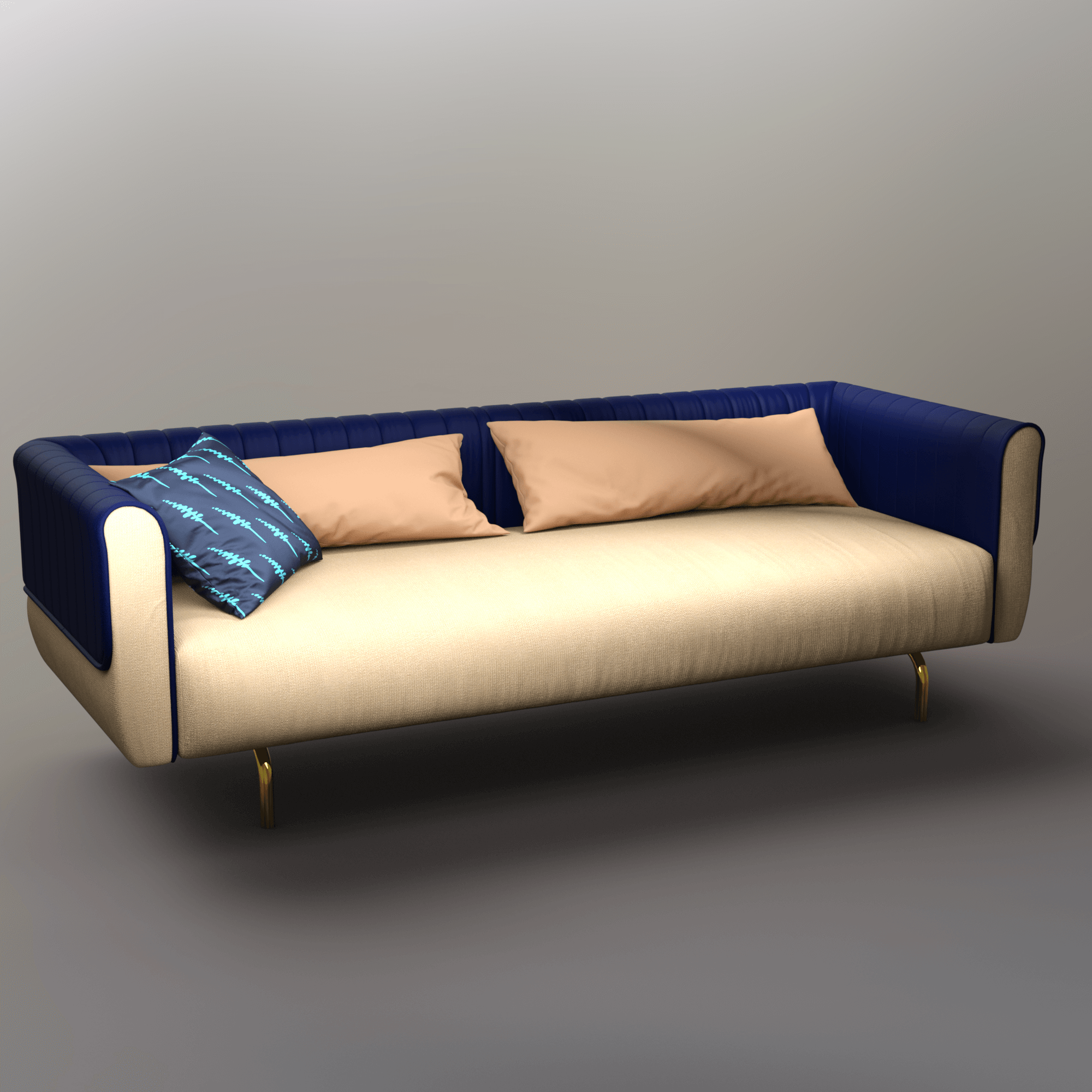 Master Sofa 39 3D Render, Digital Art by AQ3D