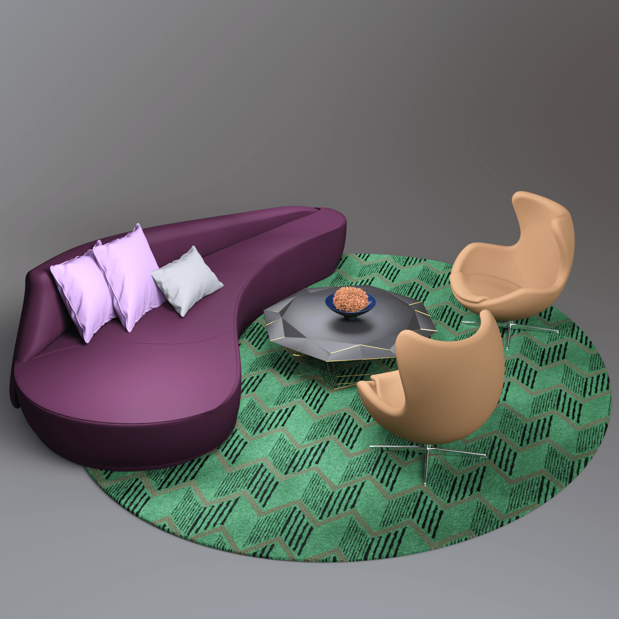 Master Sofa 64 3D Render, Digital Art by AQ3D