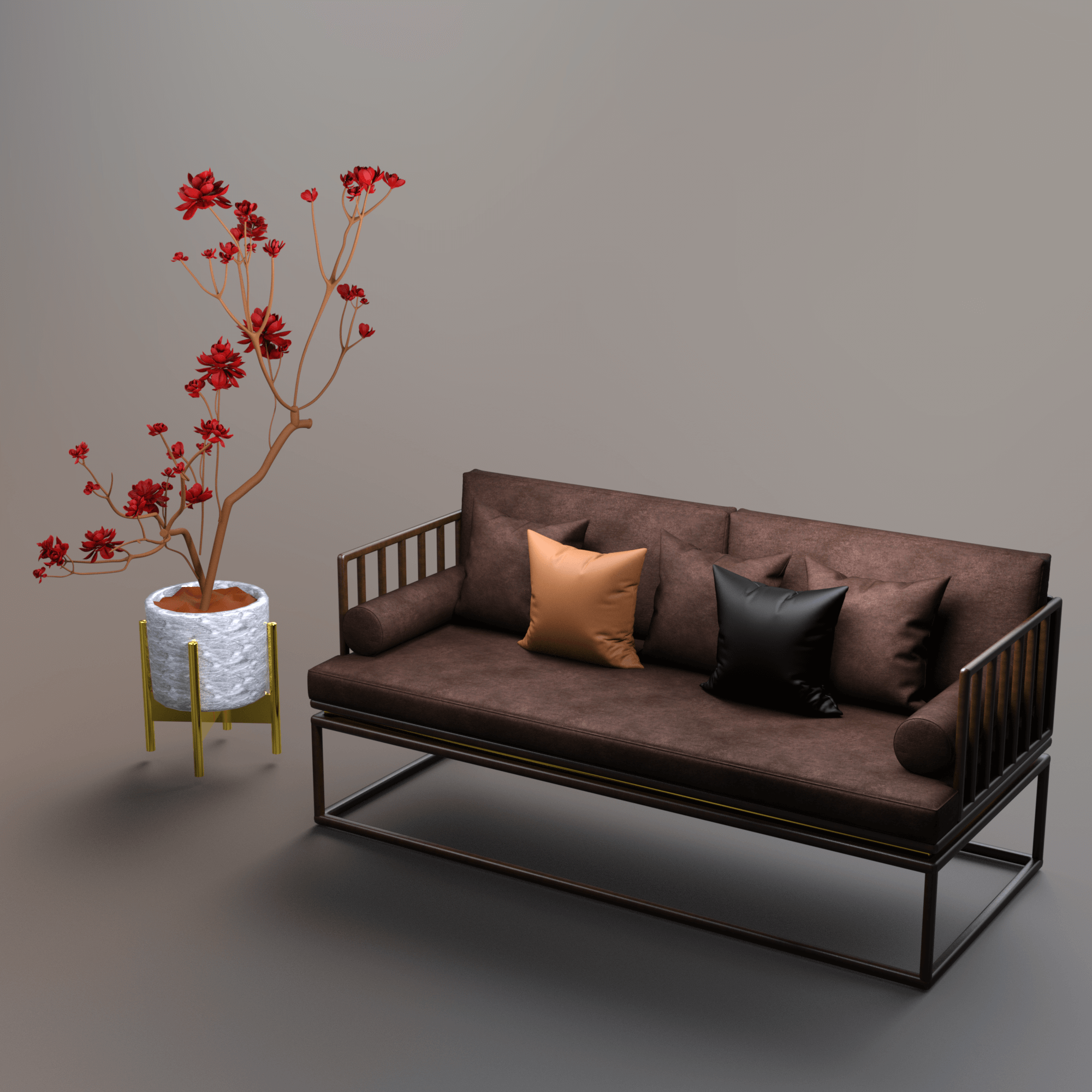 Master Sofa 71 3D Render, Digital Art by AQ3D