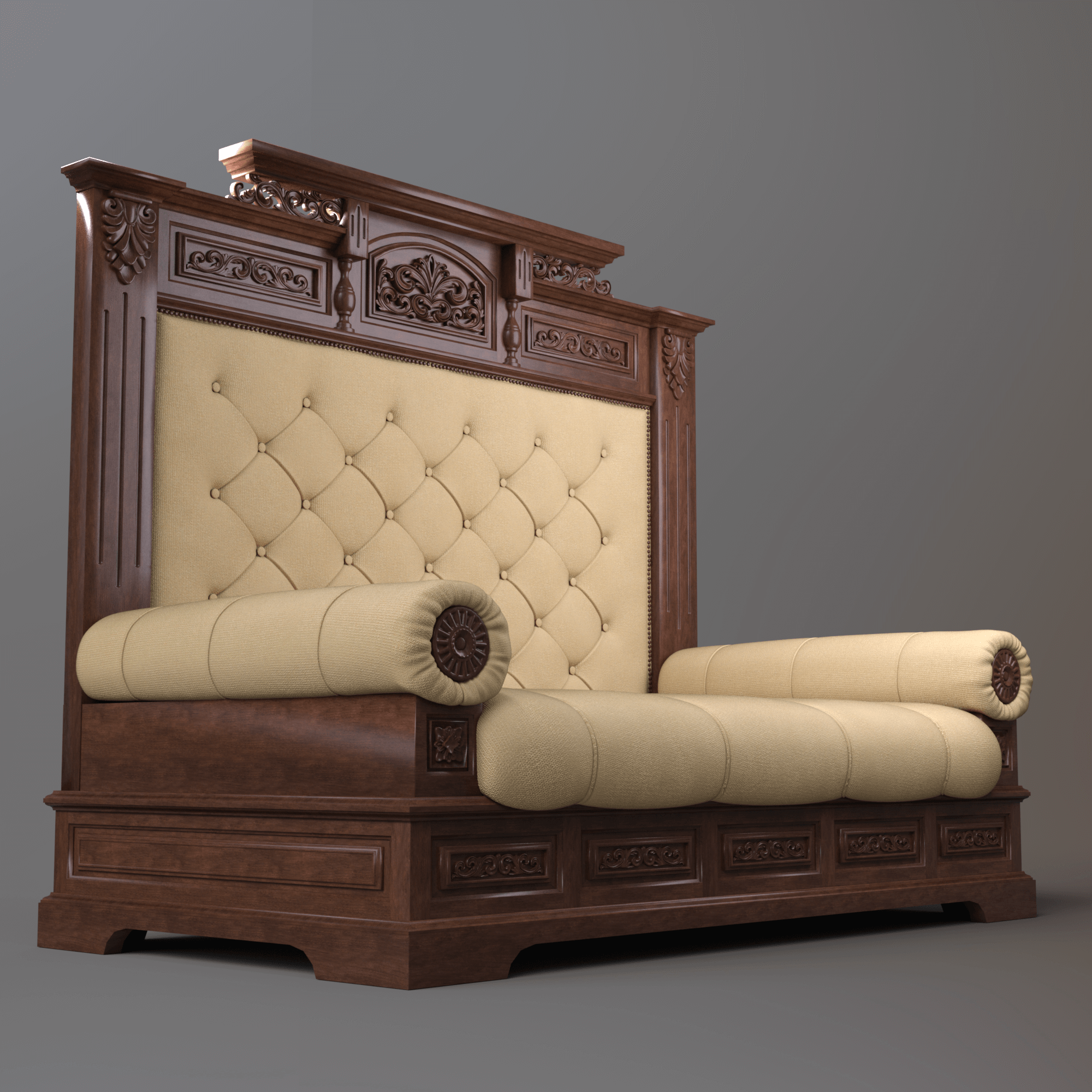 Master Sofa 74 3D Render, Digital Art by AQ3D