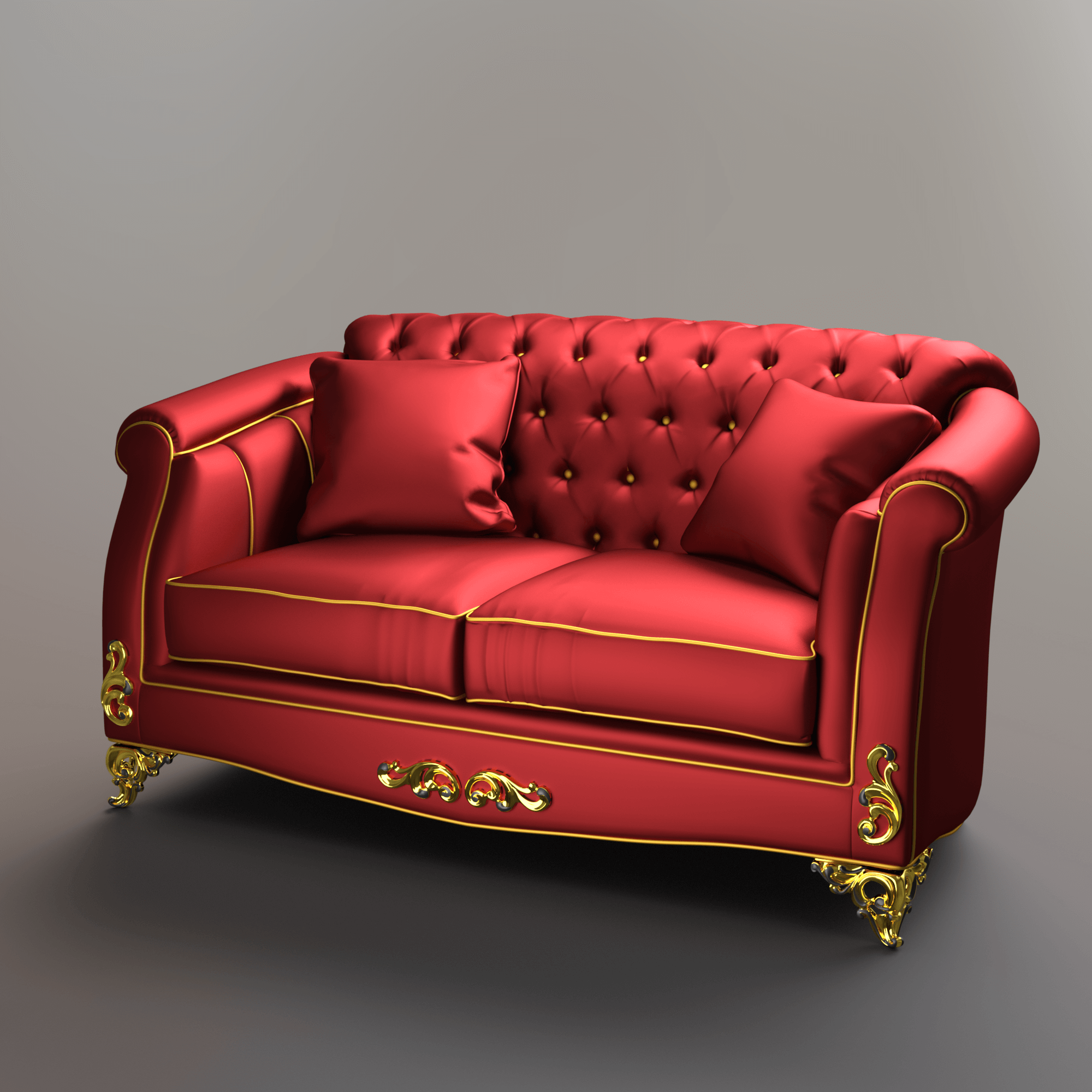 Master Sofa 97 3D Render, Digital Art by AQ3D