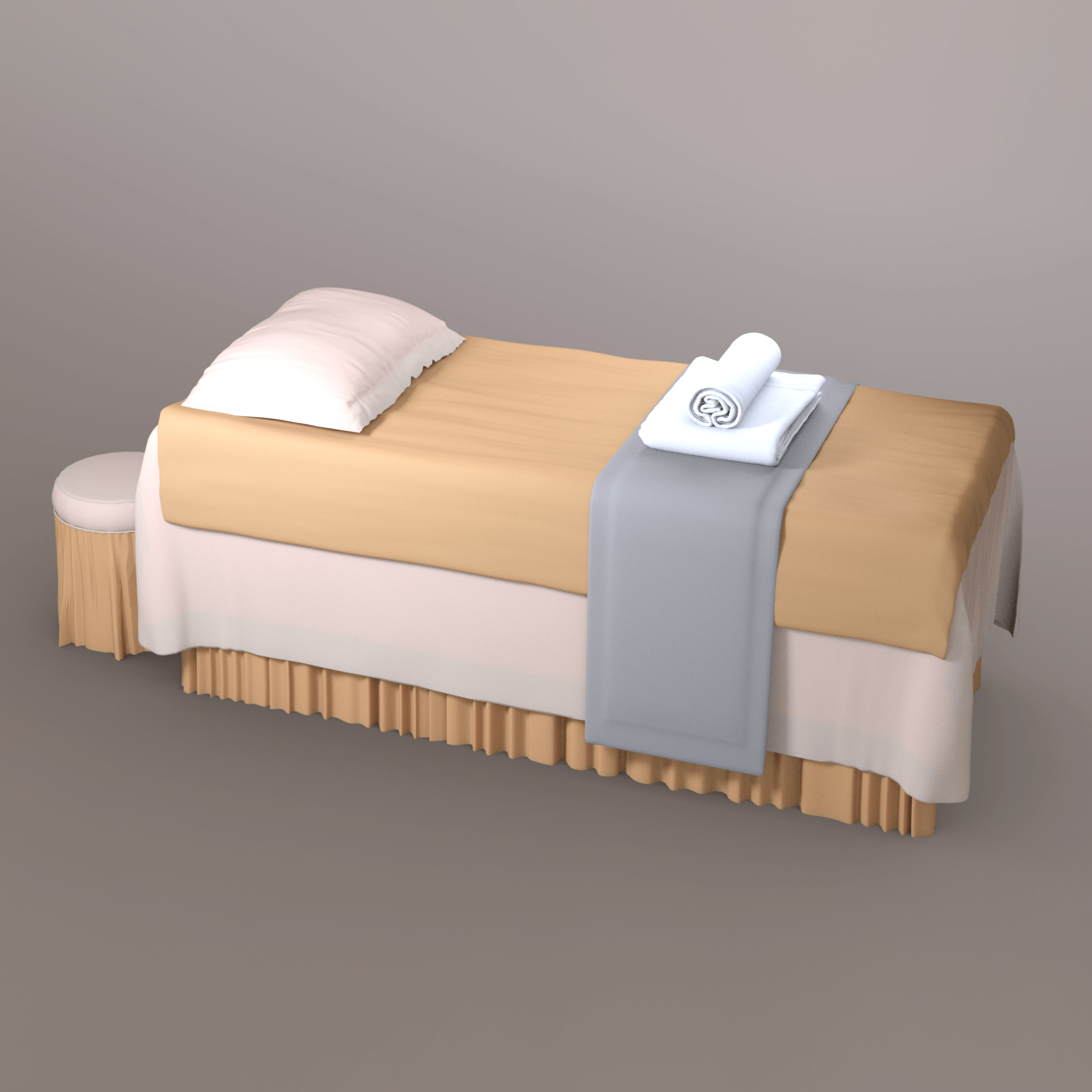 Master Spa Bed 3D Render, Digital Art by AQ3D