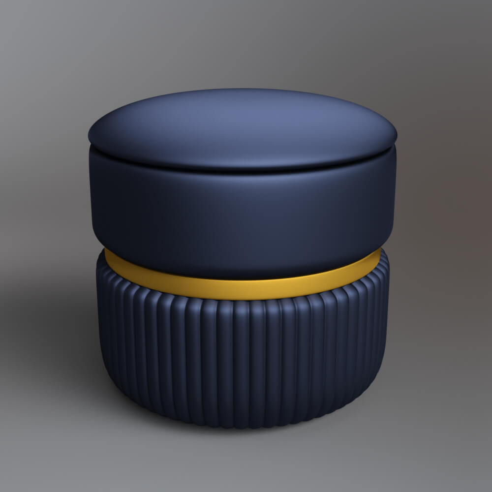 Master Stool 34 3D Render, Digital Art by AQ3D