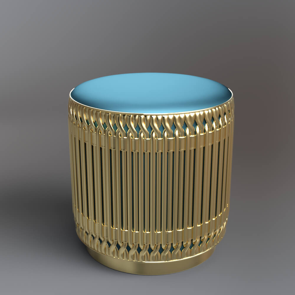 Master Stool 38 3D Render, Digital Art by AQ3D